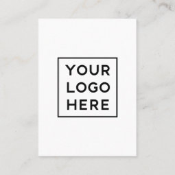 Simple Modern QR Code with Logo Back | Business Card | Zazzle