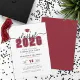 Simple Modern Red Graduation Party Invitation | Zazzle
