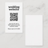 Simple Modern Retro Groovy QR Code Wedding Enclosure Card | Zazzle