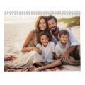 Simple Modern Retro Stripe Full Photo Each Month Calendar | Zazzle