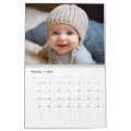 Simple Modern Retro Stripe Full Photo Each Month Calendar | Zazzle