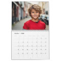 Simple Modern Retro Stripe Full Photo Each Month Calendar | Zazzle