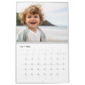 Simple Modern Retro Stripe Full Photo Each Month Calendar | Zazzle