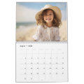 Simple Modern Retro Stripe Full Photo Each Month Calendar | Zazzle