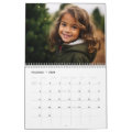 Simple Modern Retro Stripe Full Photo Each Month Calendar | Zazzle