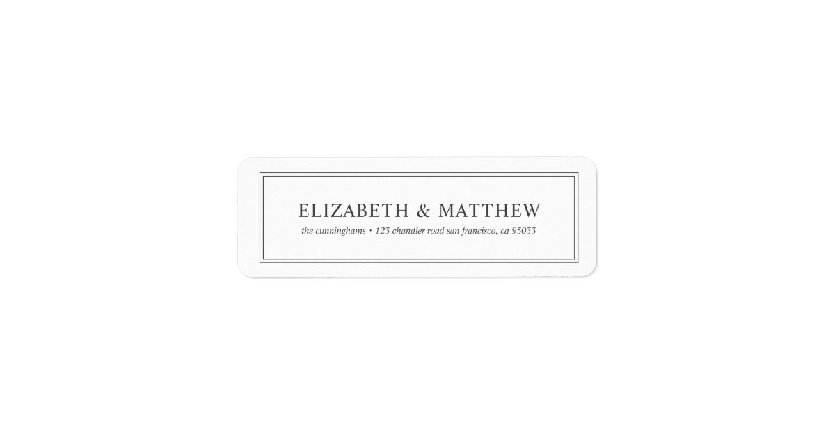 Simple Modern Return Address Label | Zazzle