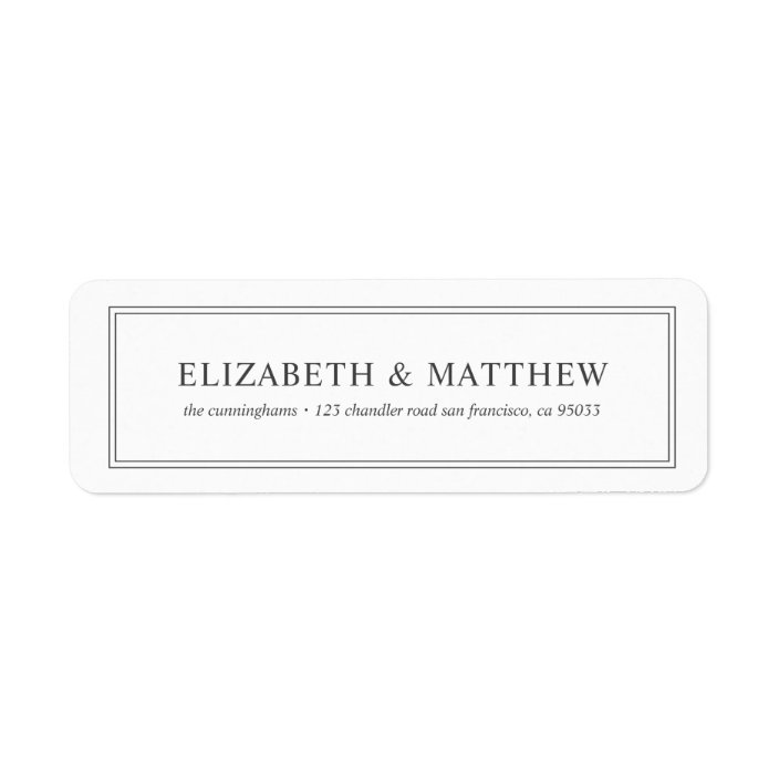 Simple Modern Return Address Label | Zazzle.com