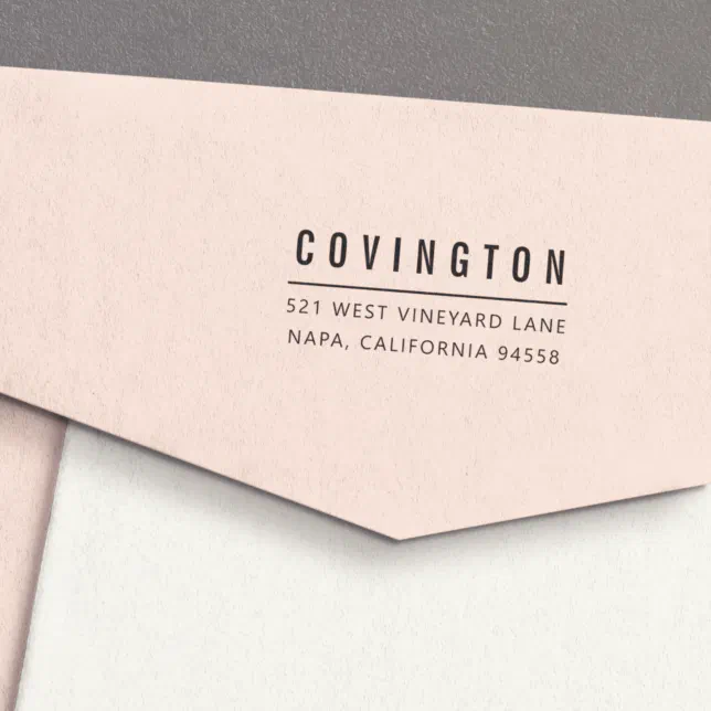 Simple Modern Return Address Self-inking Stamp | Zazzle