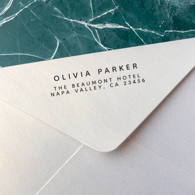 Simple Modern Return Address Self-inking Stamp | Zazzle