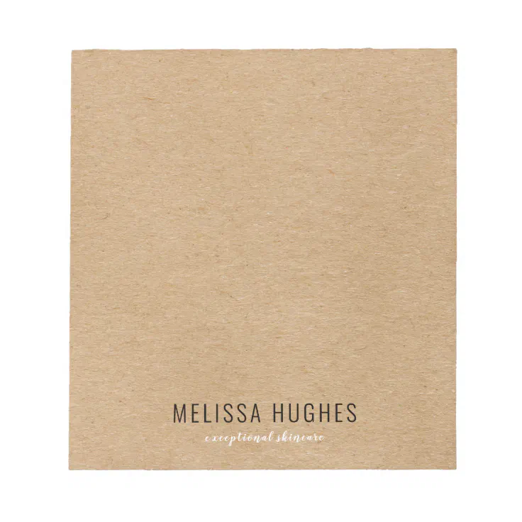 Simple Modern Rustic Kraft Boho Notepad | Zazzle