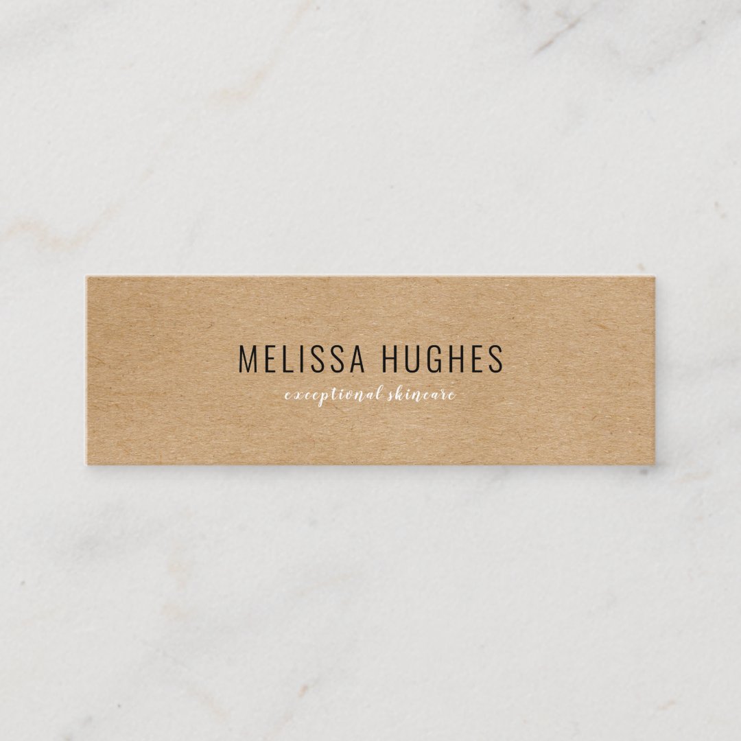 Simple Modern Rustic Kraft Mini Business Card | Zazzle