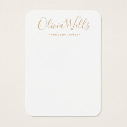 Simple Modern Satin Gold Earring Display Card | Zazzle