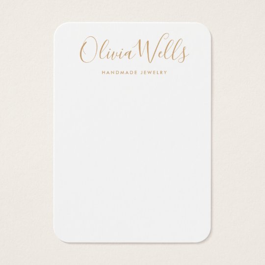 Simple Modern Satin Gold Earring Display Card | Zazzle.com