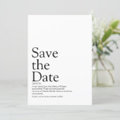 Simple Modern Save the Date Definition Invitation | Zazzle