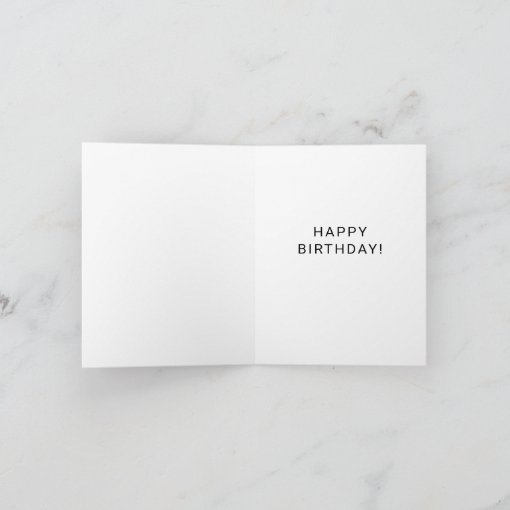 Simple Modern Script and Photo | Happy Birthday Card | Zazzle