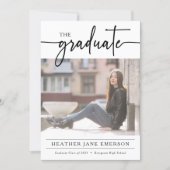 Simple Modern Script Graduation Invitation | Zazzle