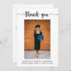 Simple Modern Script Graduation Photo Thank You Card | Zazzle