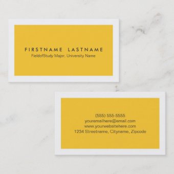 Simple Modern Student Business Cards | Zazzle
