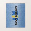 Simple Modern Sweden Swedish country Flag Souvenir Jigsaw Puzzle | Zazzle