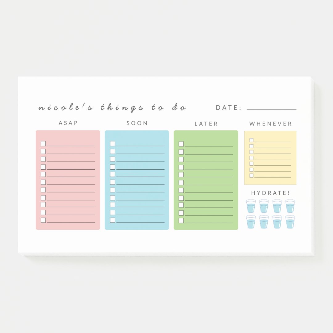 Simple Modern Things to do Post-it Notes | Zazzle
