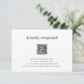Simple Modern Traditional and QR Code RSVP Card | Zazzle
