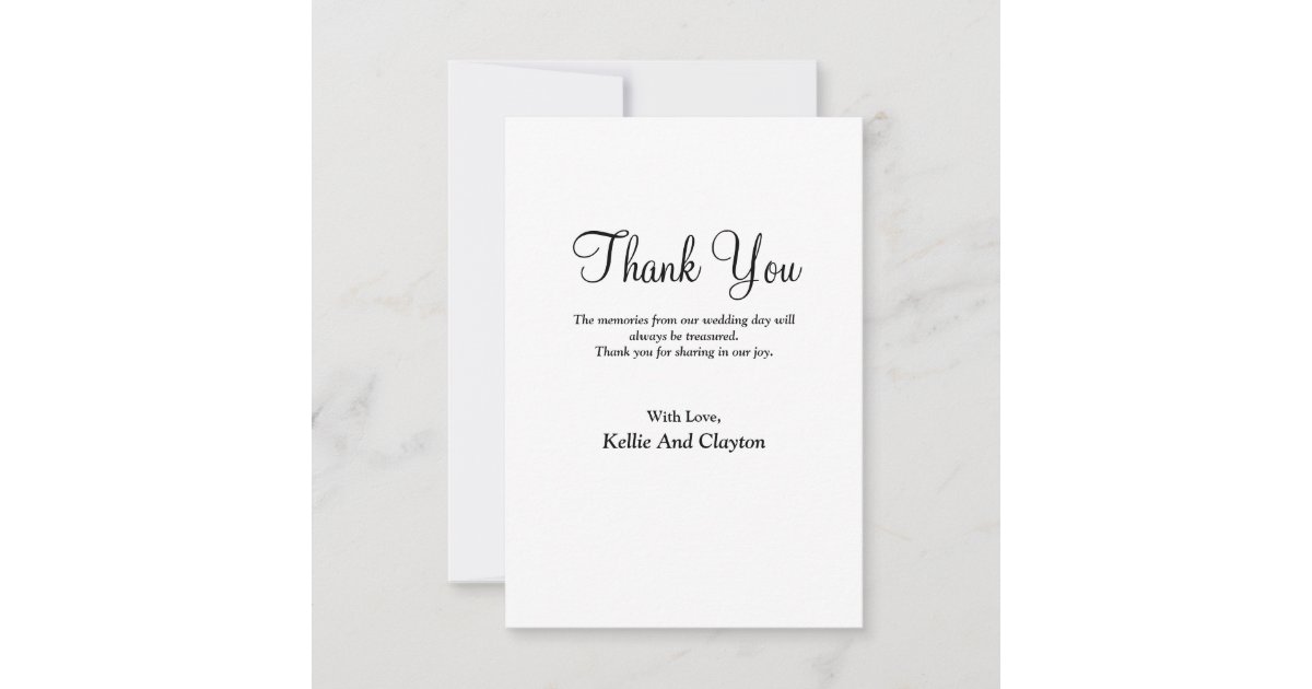 Simple Modern Type Thank You Card | Zazzle