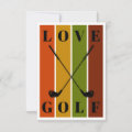 Simple Modern Typography Autumnal Golf Blank Note Card | Zazzle