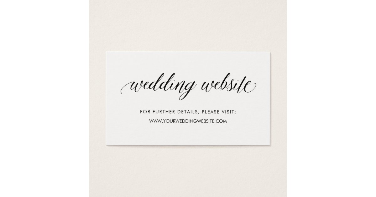Simple Modern Typography | Wedding Website Insert | Zazzle.com