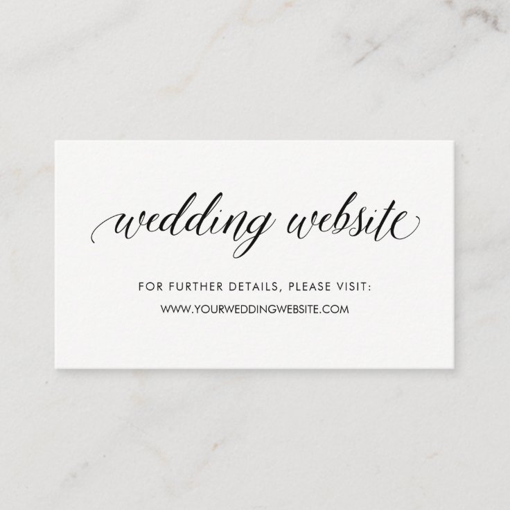 Simple Modern Typography | Wedding Website Insert | Zazzle