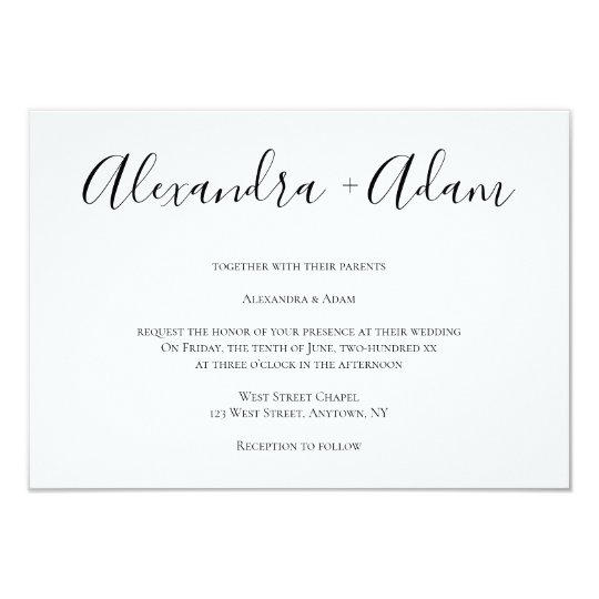 Simple modern wedding invitations | Zazzle.com