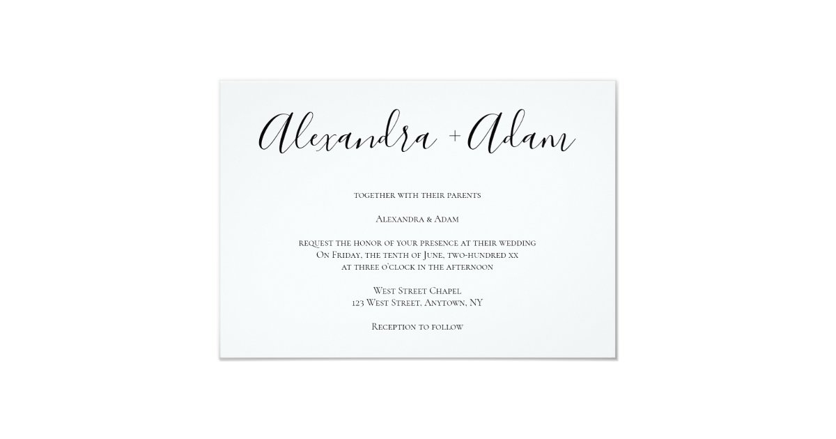 Simple modern wedding invitations | Zazzle.com