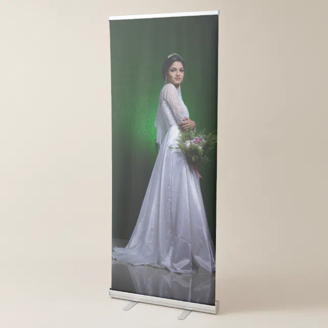 Simple Modern Wedding Photography Vertical Retractable Banner | Zazzle