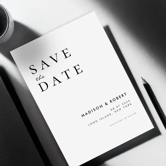 Simple Modern Wedding Save the Date | Zazzle