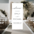 Simple Modern Wedding Welcome Retractable Banner | Zazzle