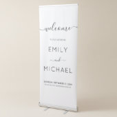 Simple Modern Wedding Welcome Retractable Banner | Zazzle