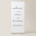 Simple Modern Wedding Welcome Retractable Banner | Zazzle
