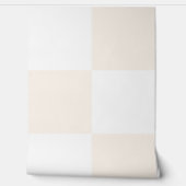 Simple Modern White and Cream Checkerboard Pattern Wallpaper | Zazzle