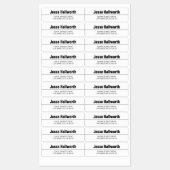 Simple Modern White & Black Waterproof Address Labels | Zazzle