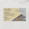 Simple Modern with Abstract Accents QR Code Business Card | Zazzle