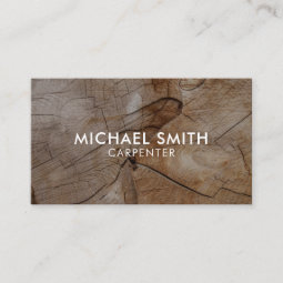 Simple Modern Wooden Carpenter Business Card | Zazzle