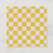 Simple Modern Yellow Checkerboard Your Logo Custom Square Business Card ...