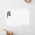 Simple Modern Zebra Personalized Stationery Note Card | Zazzle