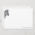 Simple Modern Zebra Personalized Stationery Note Card | Zazzle
