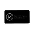 Simple Monogram Address Labels - Customizable Colo | Zazzle