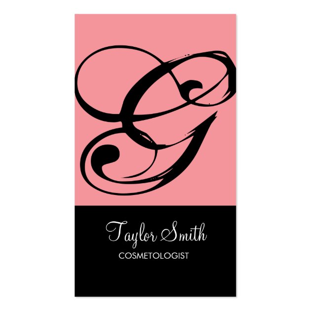 Simple Monogram Business Card