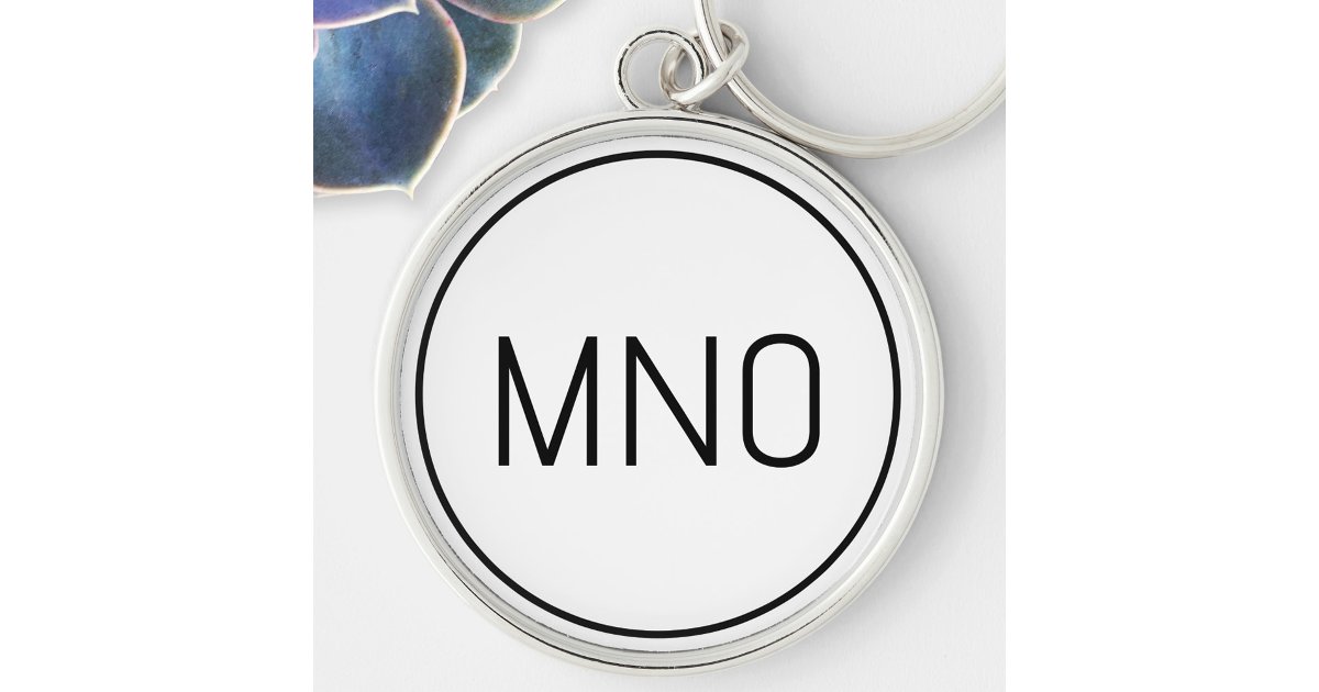 Simple Monogram Initial Keychain | Zazzle