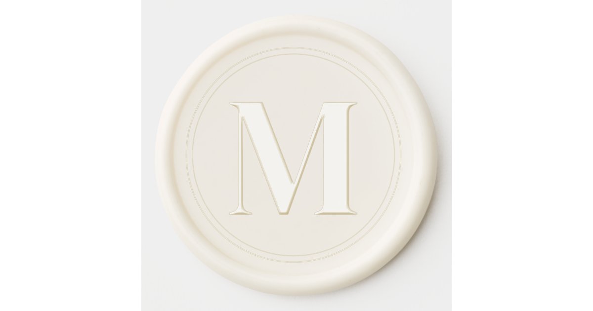 Simple Monogram Initial Wax Seal Sticker Zazzle
