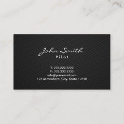 Simple Monogram Pilot/Aviator Business Card | Zazzle
