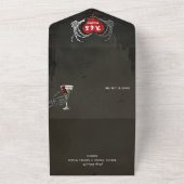 Simple Monogram Skeleton Halloween QR Code Wedding All In One ...