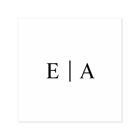 Simple Monogram Wedding Logo Initials Self-inking Stamp | Zazzle.com